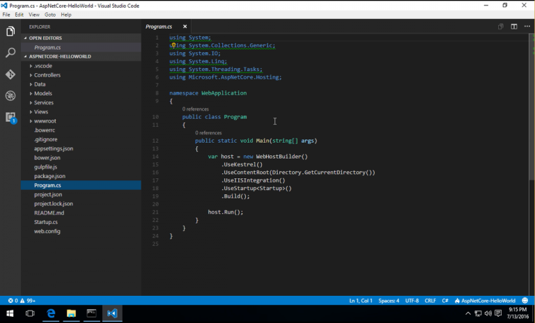 Getting Started with ASP.NET Core and VS Code - CodeOpinion