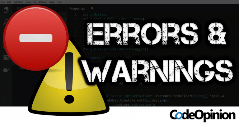 Configuring Errors and Warnings in C# - CodeOpinion Configuring Errors and Warnings in C# - CodeOpinion