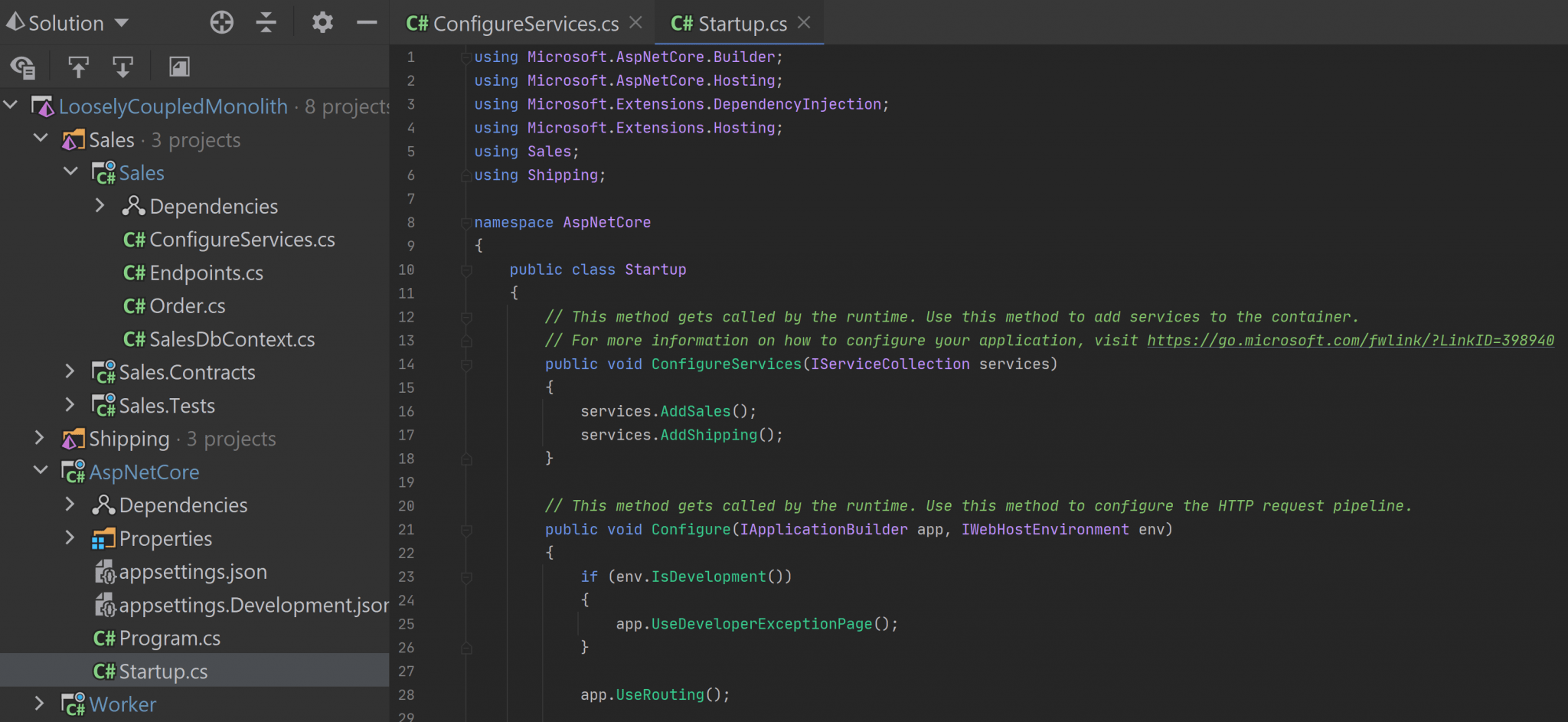 Solution & Project Structure of a Loosely Coupled Monolith - CodeOpinion